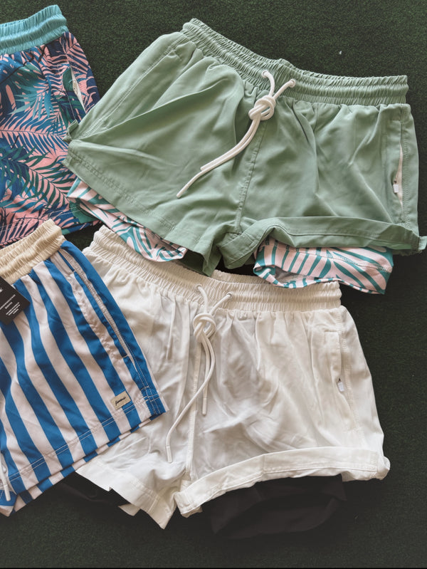 White Hybrid Volt Shorts - Frame of Mind Clothing